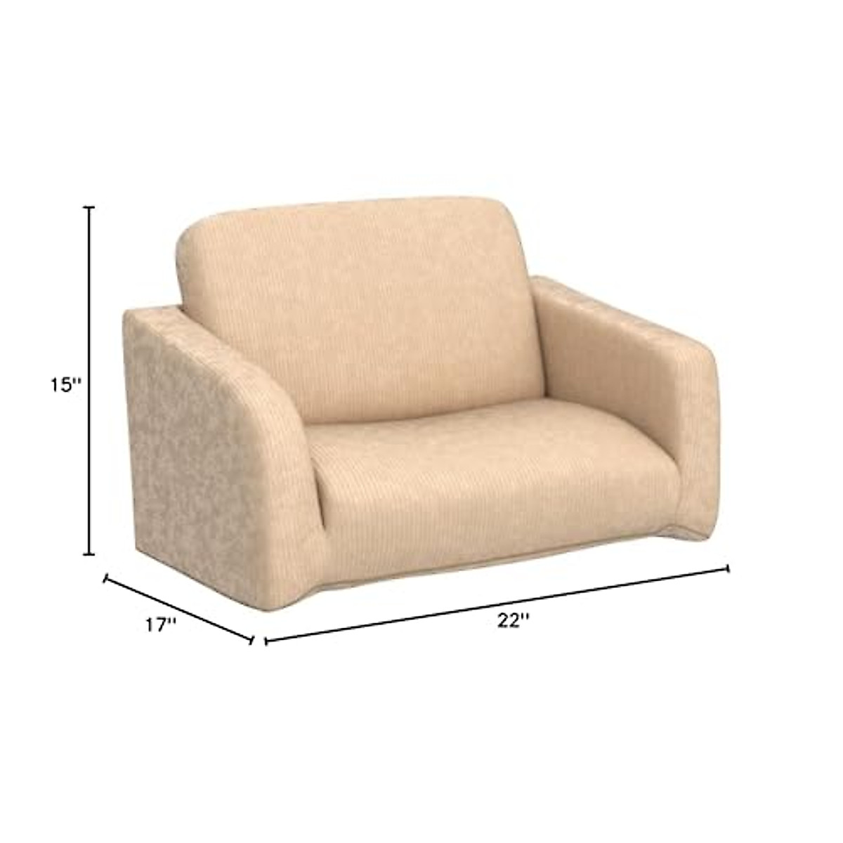 ZICOTO Comfy Kids Chair for Toddler - Convertible 2 in 1 Lounger Easily Unfolds Into a Super Soft Couch to Sleep On - Modern Fold Out Sofa for Babies Fits Nicely with Any Decor