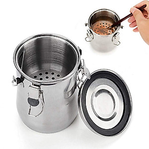 Brush Washer,Painting Oil Pen Holder with Lid and Stainless Steel Filter,Portable Leak-Proof Paint Brush Cleaner Tub