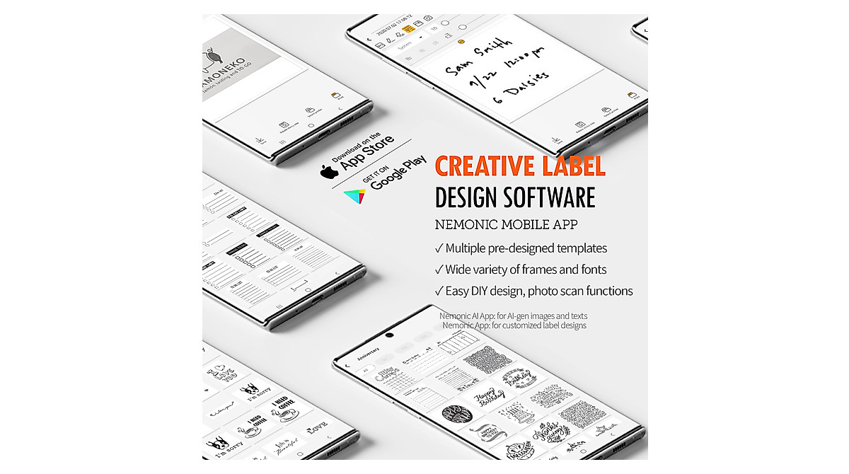 MANGOSLAB Nemonic Label Printer - Portable Wireless Label & Sticky ...