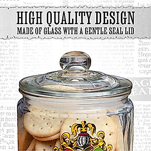 Paladone Harry Potter Hogwarts Glass Cookie Jar - Kitchen Accessory - Official Merchandise