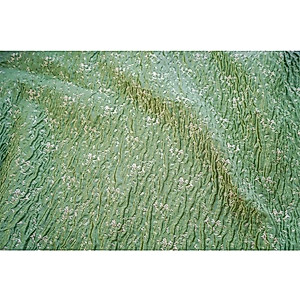 XMTXZYM 2 Meter Embossed Yarn Dyed Jacquard Fabric Women's Dress DIY Sewing Fabric