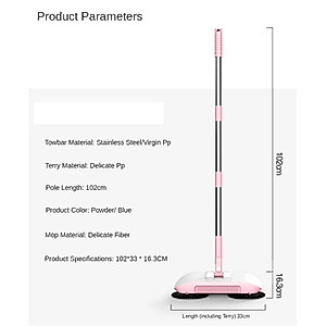 WAGNUS Hand Held Vacuum, Smart Broom Robot Vacuum Cleaner Floor Home Kitchen Sweeper Mop Sweeping Machine Handle Household Mop Robotic Cleaner (Color : Blue)