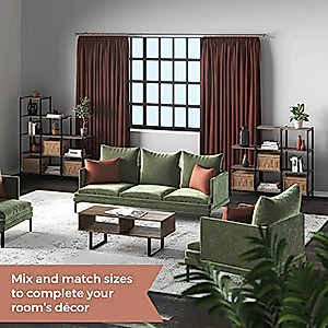 ClosetMaid Ladder Step Bookcase, 4 Tier, 5 Shelves, Display Shelf for Living Room or Office, Industrial Black Metal and Wood, Weathered Gray