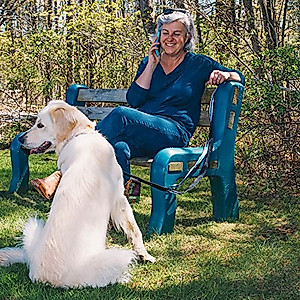 Kurgo 6 in 1 Hands Free Dog Leash , Reflective Running Belt Leash for Dogs, Crossbody & Waist Belt Leash, Carabiner clip, Padded Handle, For Training, Hiking, or Jogging, Quantum Leash, Coastal Blue, Large