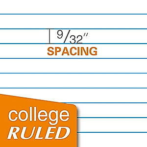 KAISA 1 Subject Notebook Spiral Notebooks, College Ruled 70 Sheet 10.5x8 Recycled Paper Notebooks For School Students Office, 6Pads,S07001C-R
