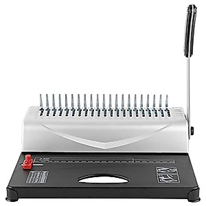 Heavy Duty Comb Binding Machine 450 Sheet 21 Hole Handle Manual Paper Punch Binder with 100pcs Starter Kit 3/8'' Comb Binding Spines