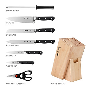 ZHANG XIAO QUAN Chinese Cleaver Chef Knife Kitchen Meat Cleaver - 9" Stainless Steel Chopping Knife for Meat Cutting - Safe Non-stick Coating Blade - Full Tang Anti-Slip Pear Wooden Handle