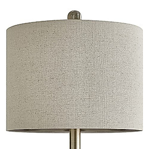 PORTRES 24" Farmhouse Ceramic Table Lamp Set of 2 for Bedroom Living Room White Desk Decor Bedside Lamps for Study Room Office Dorm Modern Accent Nightstand Lamp End Table Lamps