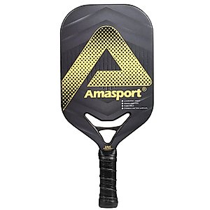 Matrix Pickleball Paddle Explore 002 - Graphite Textured Surface - Diamond Cutting Air Dynamic Throat Pickleball Elongated Rackets with Large Sweet Spot, More Power & Reach