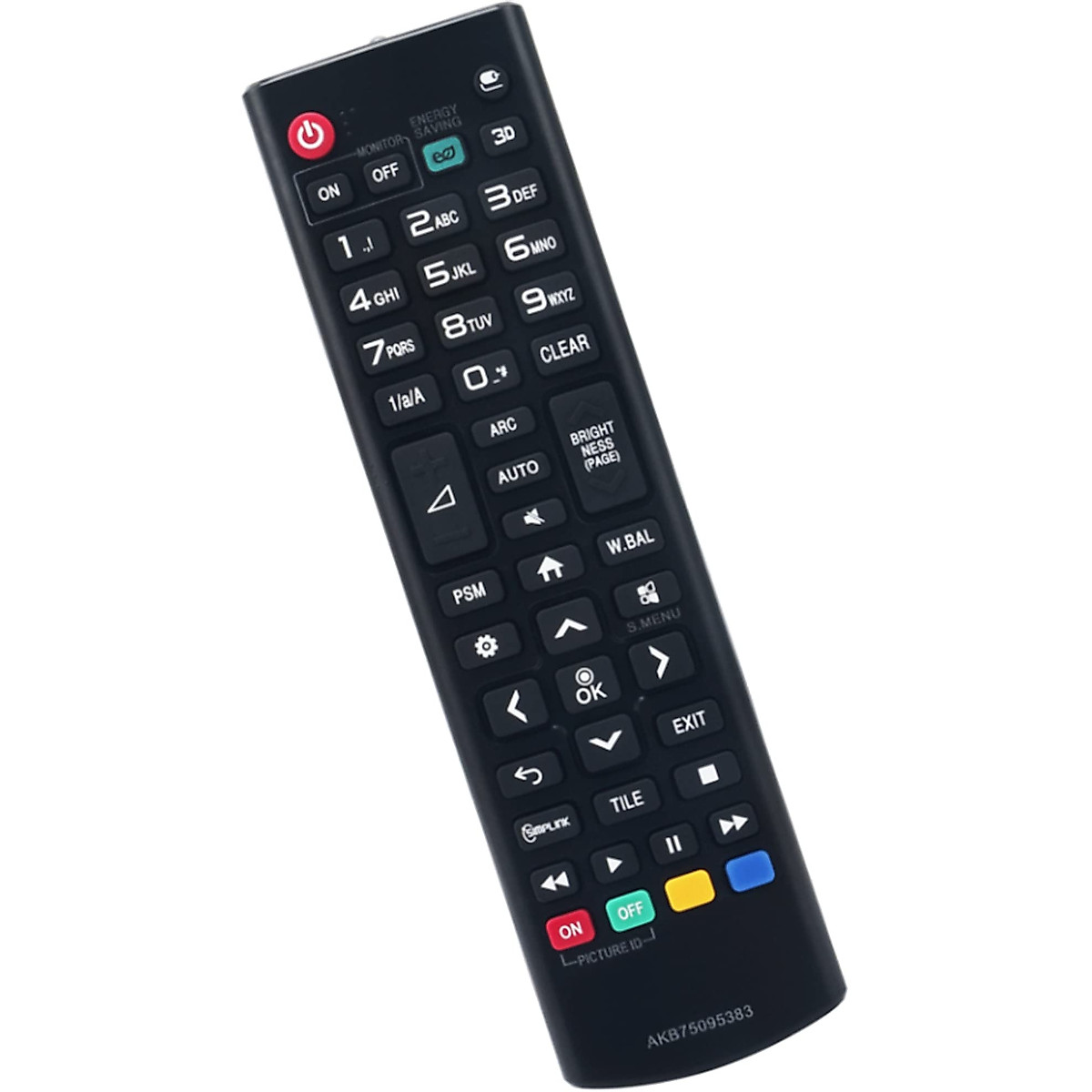 AKB75095383 Replacement Remote Control Compatible with LG Digital Signag Monitor