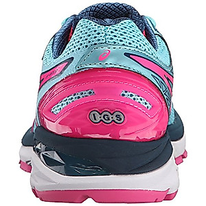 ASICS Women's GT-2000 4 Running Shoe, Turquoise/Hot Pink/Navy, 6 M US