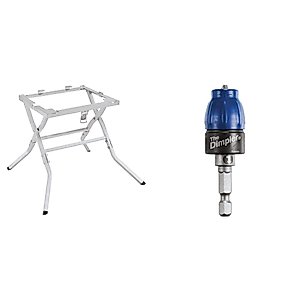BOSCH GTA500 Folding Stand for 10-Inch Portable Jobsite Table Saw (GTS1031), Blue&BOSCH D60498 Drywall Dimpler Screw Setter, Number 2 Phillips, Gray