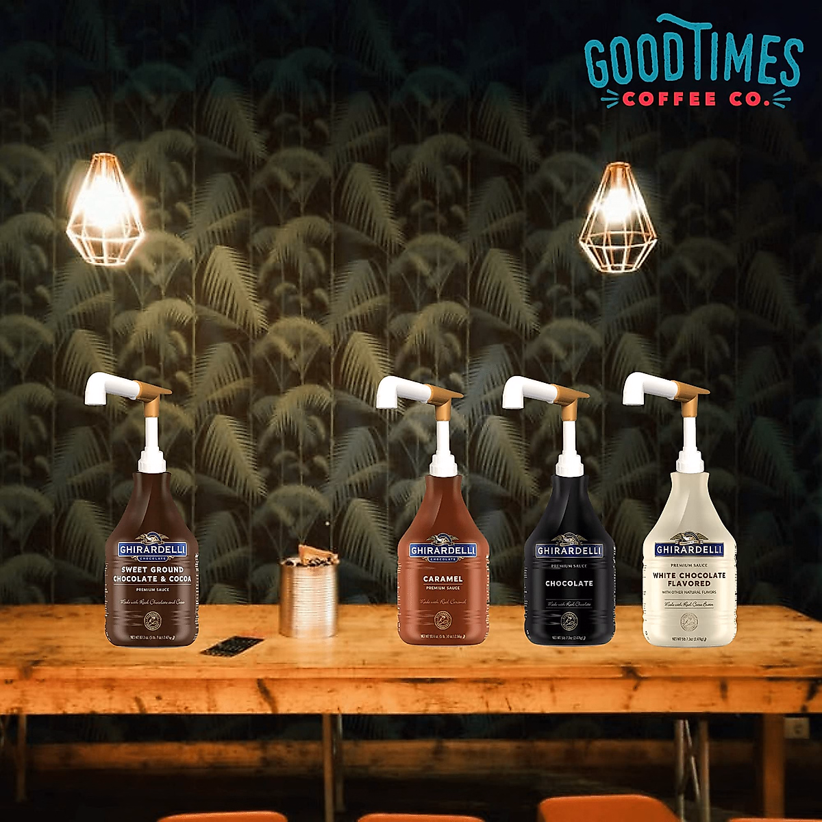 Sauce Pump Dispenser for Ghirardelli Bottles (Pack of 2), Fits 87.3 to 90.4 Ounce Bottles