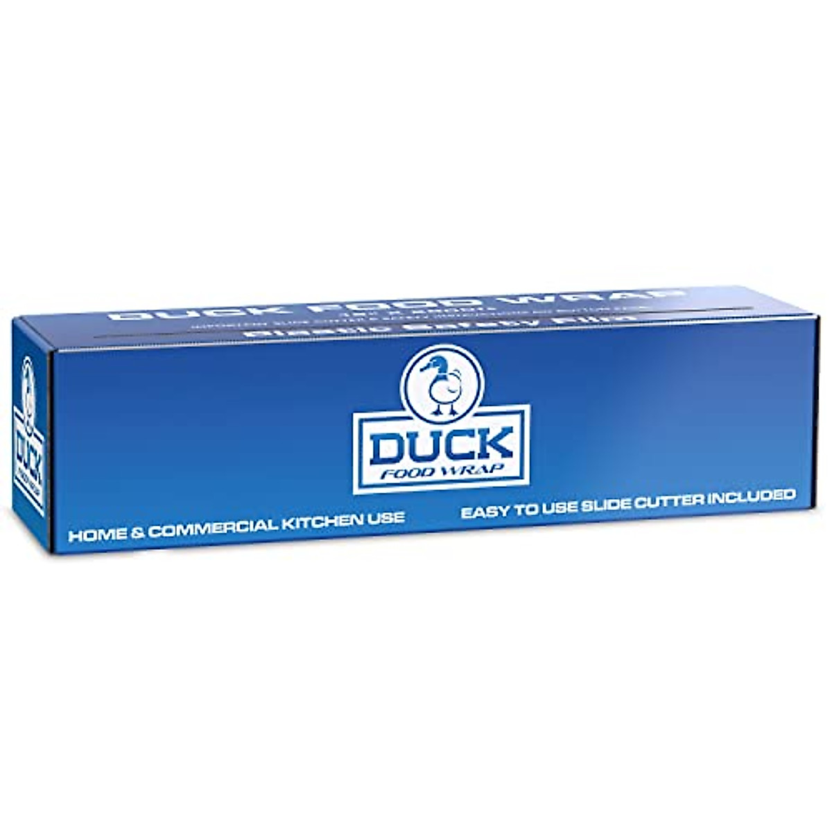 Duck Food Safety Film, 18 inch x 2000ft Plastic Wrap, Commercial Grade, Great for Sealing and Storage, Used for Food Service Industry, Easy to Use Slide Cutter for Clean Cut Use (1 Box)