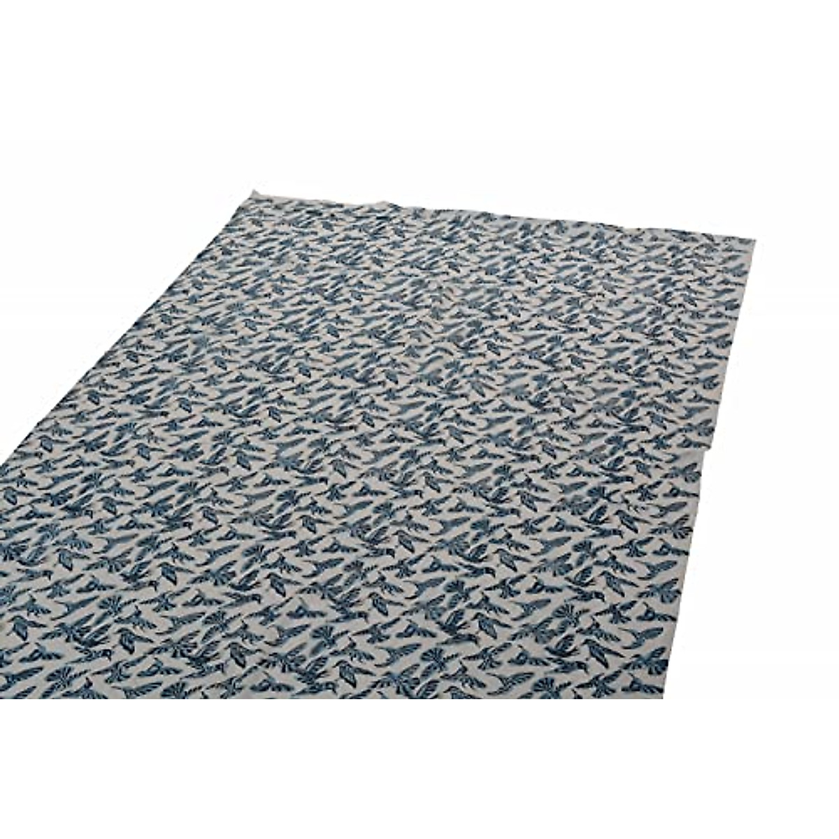 Trade Star 3 Yard Hand Block Print Fabric 100% Cotton Fabric for Sewing Crafting Dressmaking Running Natural Dye Sanganeri Indian Bird Print Fabric by The Yard Width 44 Inches(Pattern 1)