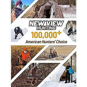 NEW VIEW Men's Heated Jacket with 10000mAh Battery Pack,Electric Heated Coat Rechargeable for Winter Outdoors Hunting Fishing