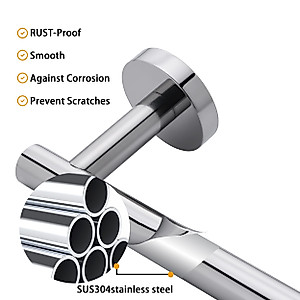 Nolimas Polished Chrome Bath Towel Bar Single Bars Towel Rack Rod Classic Wall Mounted Stainless Steel Bathroom Towel Bar Toilet Kitchen Towel Shelf Single Layer,9inch