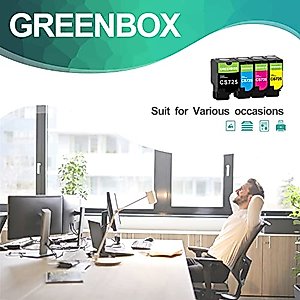GREENBOX Compatible CS725 High Yield Toner Cartridge Replacement for Lexmark CS725 74C10K0 74C10C0 74C10Y0 74C10M0 for CS720 CS720de CS720dte CS725 CS725de CS725dte CX725 CX725de CX725dte Printer