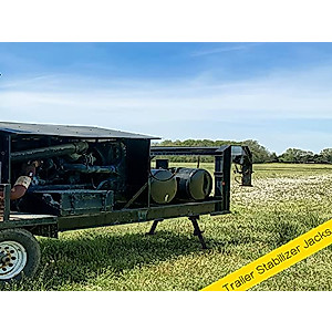 Set of 2 Trailer Stabilizer Leveling Jacks Folding Telescoping Legs for Travel RV Camper - 1000lbs Capacity Each