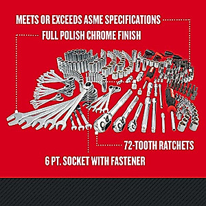 CRAFTSMAN Mechanics Tool Set, SAE and Metric, 1/2, 1/4, and 3/8 Drive Sizes, 298-Piece (CMMT12039)