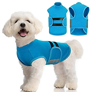 MIGOHI Dog Anxiety Relief Coat,Comfort Anxiety Vest for Dogs,Adjustable Dog Anxiety Calming Wrap for Fireworks,Thunderstorm,Travel, Separation, Dog Anxiety Jacket for Dogs for Medium Dogs,M,Blue