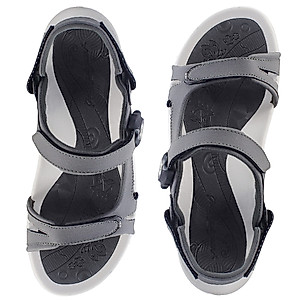 Gold Pigeon Shoes SIGNATURE Women Sandals, Water Sandal for Women Comfort Cushion Adjustable Magnetic Buckle: 9179 Grey, Size 8-8.5 (9179-grey-39)