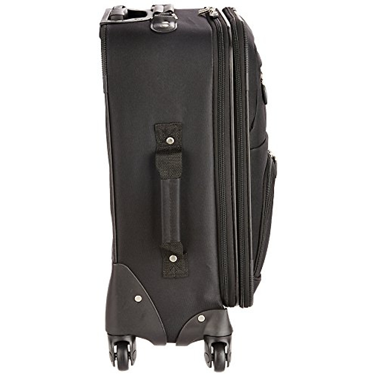 Rockland Expandable Spinner Carry On, Black, 19-Inch