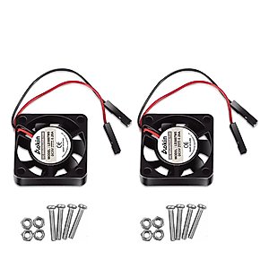 Dorhea 2pcs 3007 Fan for Raspberry Pi 5 30x30x7mm Cooler Fan Pi Brushless Cooling Fan 30MM 1.18in 3.3V 5V DC Quiet Fan for Raspberry Pi 4, Pi 3 B+, Pi 3 B, Pi 2, Pi B+, Pi Zero/Zero W,Robot Project