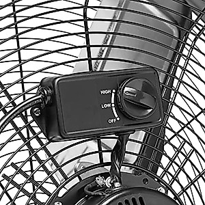 AmazonCommercial, Black 2-Speed Rotating 24-Inch Drum Fan