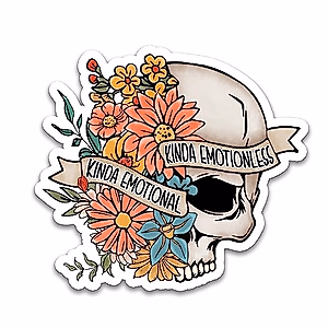 Miraki Kinda Emotionless Sticker, Bookish Stickers, Kindle Stickers, Water Assitant Die-Cut Vinyl Stickers Decals for Laptop Phone Kindle Journal Water Bottles, Stickers