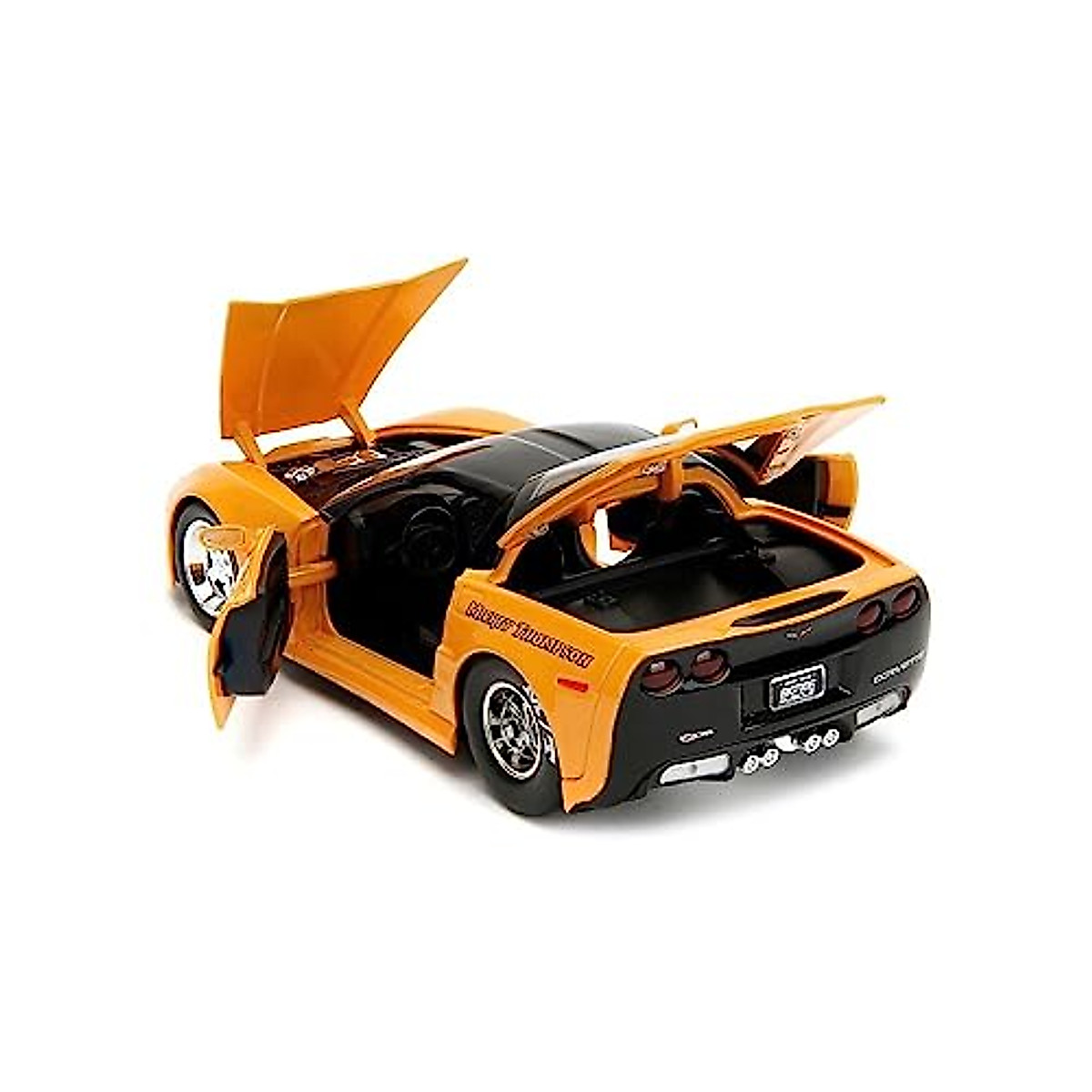 2006 Chevy Corvette Z06, Yellow - Jada Toys 34204/4-1/24 Scale Diecast Model Car