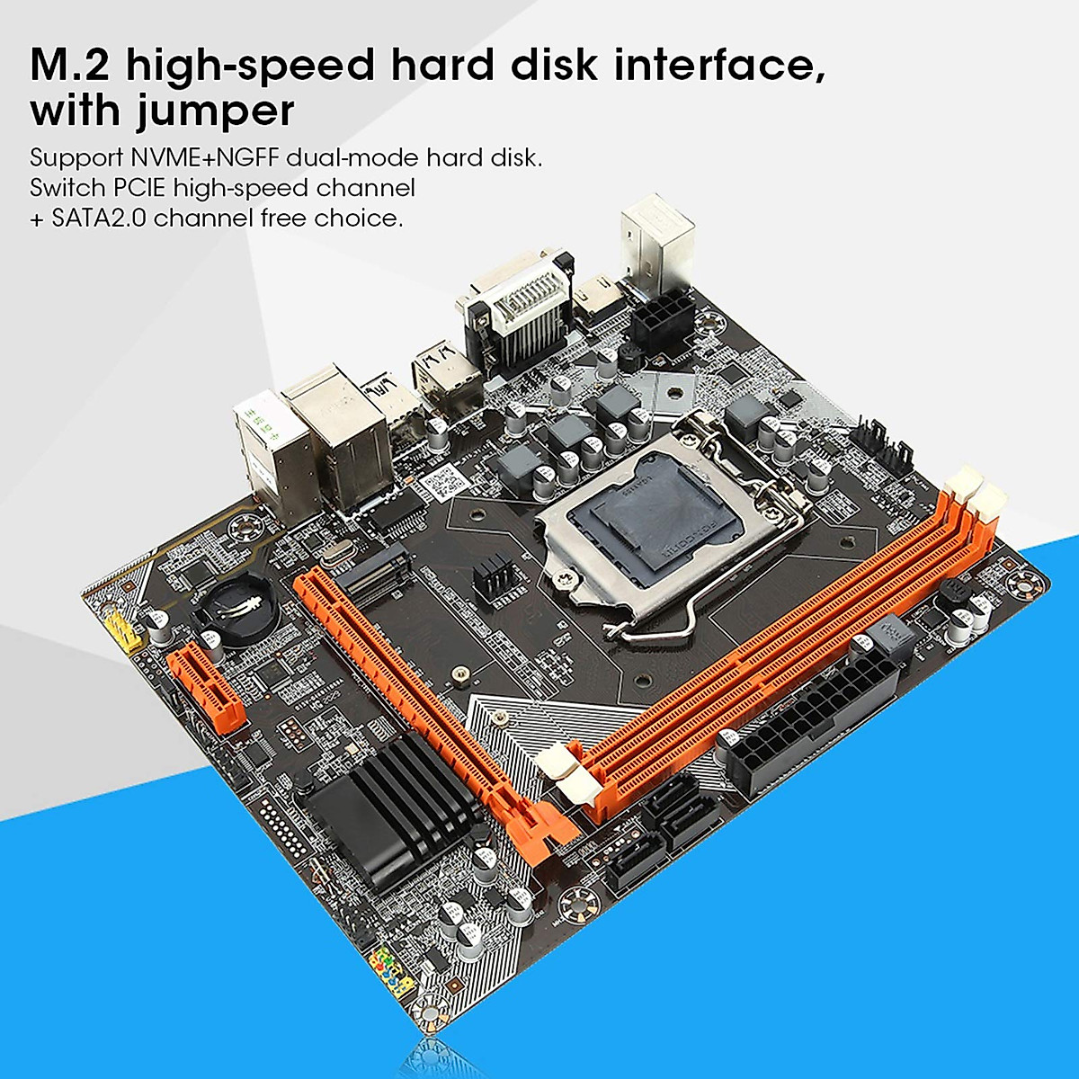 SHYEKYO M-ATX Computer Motherboard Desktop H61 M.2 Desktop Computer Motherboard Support DDR3 M.2 High Rate Hard Disk Interface, HDMI HD Graphics Card for PentiumCeleron Series