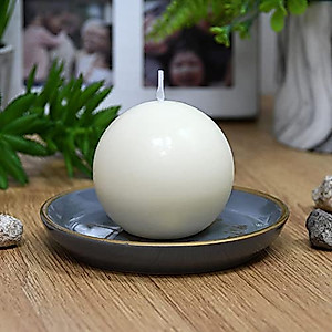 Zest Candle 6-Piece Ball Candles, 3-Inch, Pale Ivory