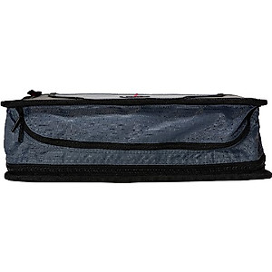 Case-it The Mighty Zip Tab Zipper Binder - 3 Inch O-Rings - 5 Color Tab Expanding File Folder - Multiple Pockets - 600 Sheet Capacity - Comes with Shoulder Strap - Purple D-146