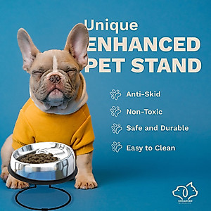 Enhanced Pet Bowl Stand - New Anti-Skid Feature - Dog and Cat Bowl Stand Exclusively for Use with The Corresponing Size Enhanced Pet Bowl (Medium)