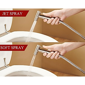 Handheld Bidet Sprayer for Toilet, Stainless Steel Bidet Sprayer Set for Bathroom, Handheld Bidet Attachment Muslim Shower Toilet Bidet Cloth Diaper Sprayer Set