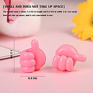 FreshDear 16pcs Self Adhesive Thumb Wall Hooks for Cables,Toothbrush Holder, Creative Adhesive Thumb Cable Clip Key Hook Wall Hangers.(8 Colors)