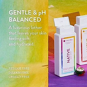 Native Body Wash for Men & Women, Seasonal | Sulfate, Paraben, and Dye Free, with Naturally Derived Clean Ingredients Leaving Skin Soft and Hydrating, Tie-Dye Vanilla Cupcake 18 oz - 2 Pk
