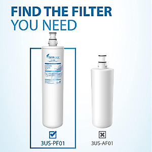 Filterlogic 3US-PF01 Under Sink Water Filter, Replacement for Advanced 3US-PF01, 3US-MAX-F01H, 3US-PF01H, Delta RP78702, Manitowoc K-00337, K-00338, HF20, HF25, HF27, HF25-S, HF20-I, Pack of 1