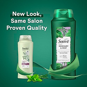 Suave Professionals Invigorating Shampoo for Dry and Damaged Hair Rosemary and Mint Paraben free and Dye free Hair 28 fl oz