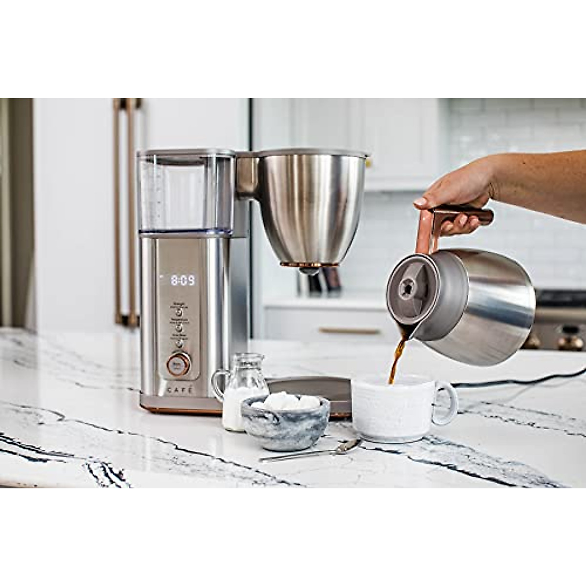 Café Specialty Drip Coffee Maker | 10-Cup Insulated Thermal Carafe | WiFi Enabled Voice-to-Brew Technology | Smart Home Kitchen Essentials | SCA Certified, Barista-Quality Brew | Stainless Steel