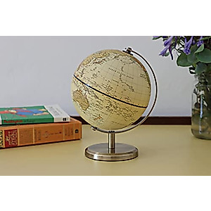 Exerz Antique Globe Dia 5.5-inch / 14cm - Modern Map in Antique Color - English Map - Educational/Geographic