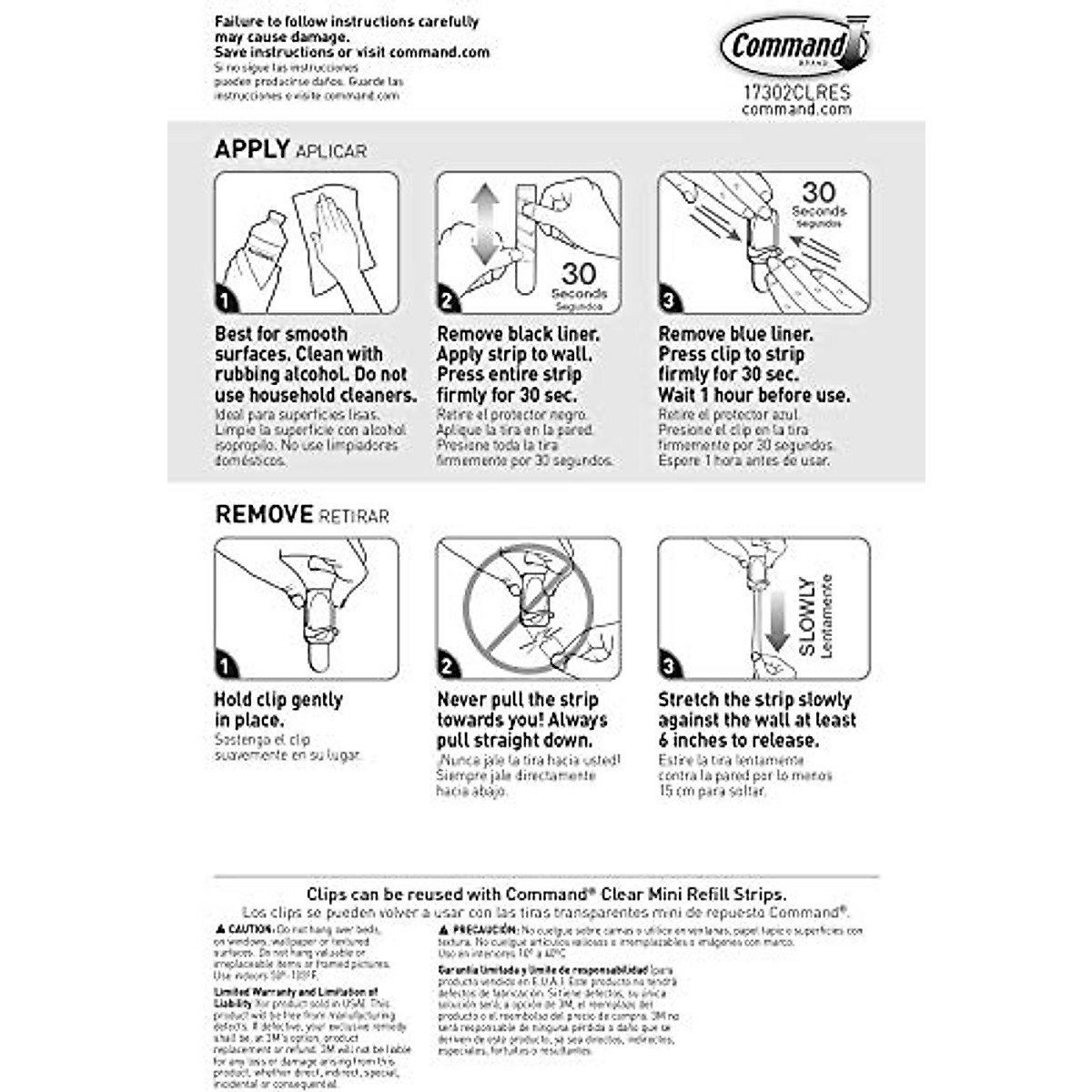 Command Medium Cord Clips, Clear, 4-Clip
