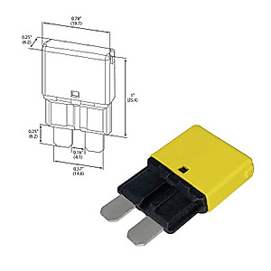 Auto Reset ATC/ATO 20 Amp Circuit Breaker Fuse for Automotive Marine RV Car Truck Audio Battery Protection Automatic Reset | Low Profile (20A, 1 Pack)