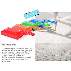 Generic Carpet Double Brush Handheld Sweepe Table Dust Brush Dirt Crumb Collector Cleaner Roller Tools Random Color, Silver