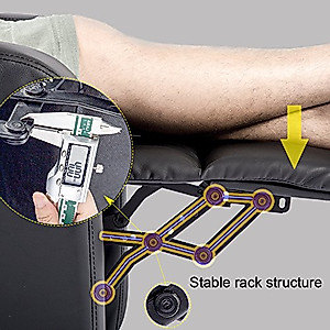 BestMassage Recliner Chair for Living Room Recliner Sofa Wingback Chair Single Sofa Accent Chair Arm Chair Home Theater Seating Modern Reclining Easy Lounge (Black)