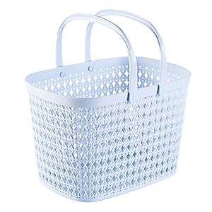 GpahrrDnij Portable Shower Caddy Basket Plastic Organizer Storage Tote with Handles Toiletry Bag Bin Box for Bathroom, College Dorm Room Essentials, Kitchen, Camp, Gym (A)