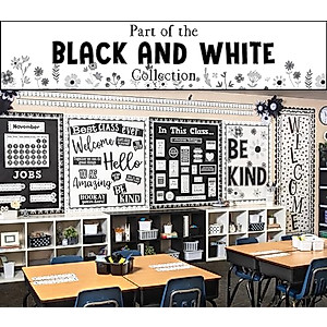 Teacher Created Resources Black Painted Dots on White Straight Rolled Border Trim (TCR8910)