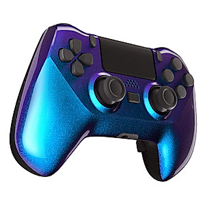 eXtremeRate Chameleon Decade Tournament Controller (DTC) Upgrade Kit for PS4 Controller JDM-040/050/055, Upgrade Board & Ergonomic Shell & Back Buttons & Trigger Stops - Controller NOT Included