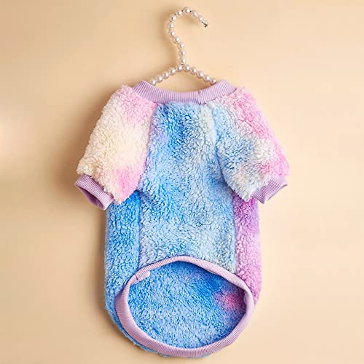 Warm Puppy Winter Sweater Thickened Plush Pet Dog Clothes for Small Dogs Clothing, Gradient Blue, Small